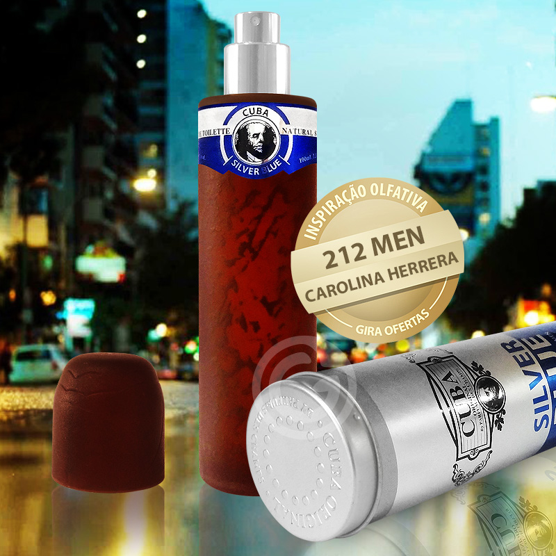 Perfume Cuba Silver Blue Eau De Toilette Masculino 100ml | GiraOfertas