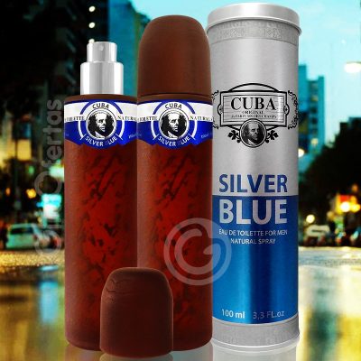 Perfume Cuba Silver Blue Eau de Toilette Masculino - GiraOfertas